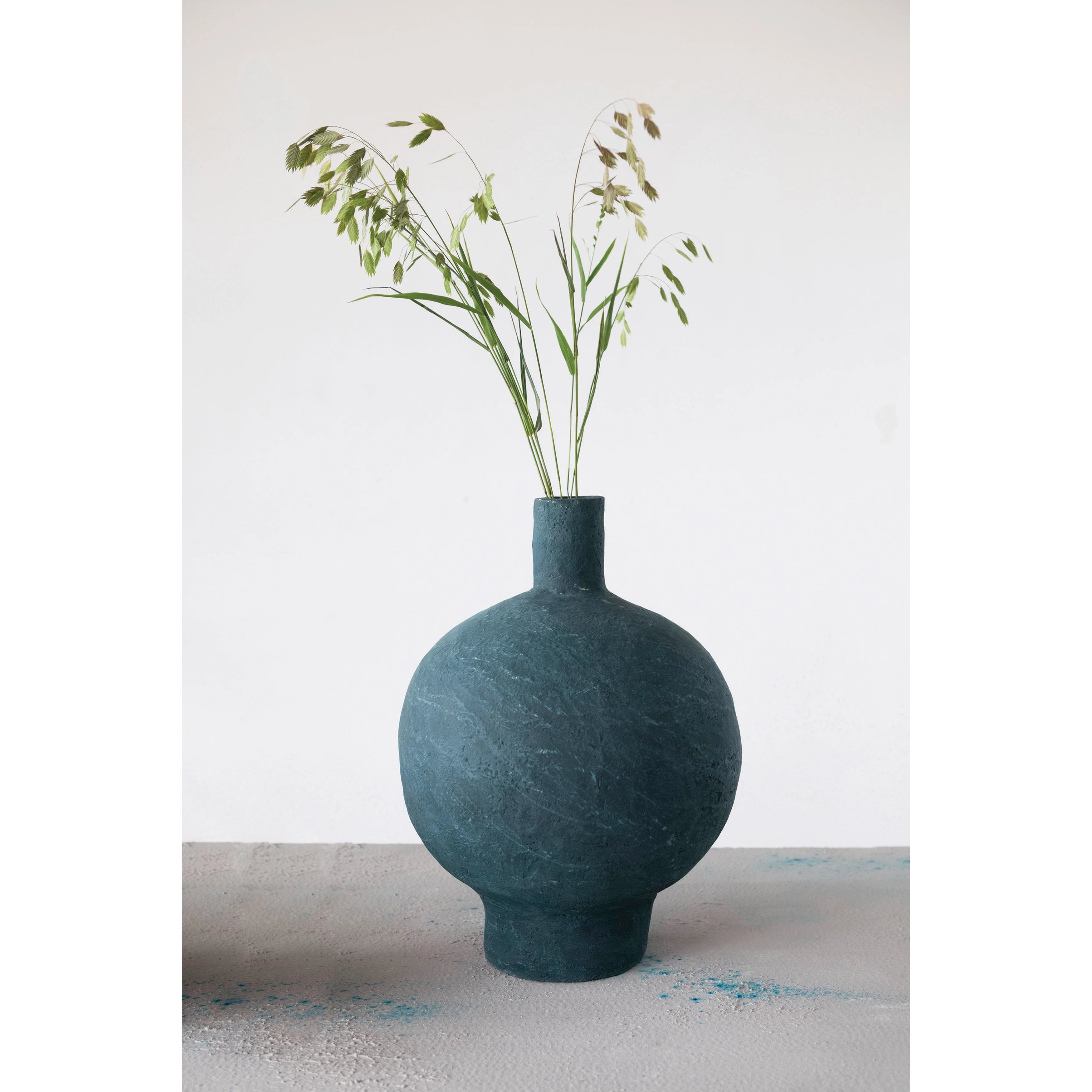 Blue Paper Mache Vase – Bungalow Home Furnishings