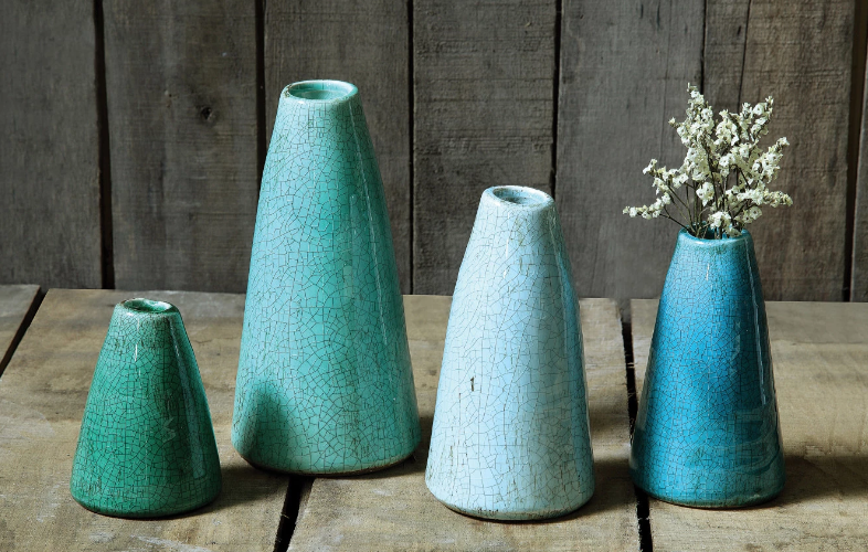 Teal Terracotta Cone Medium – Bungalow Home Furnishings