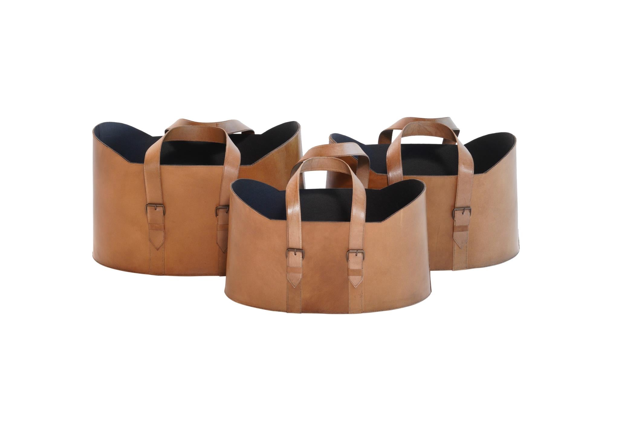 James Leather Bucket – Bungalow Home Furnishings