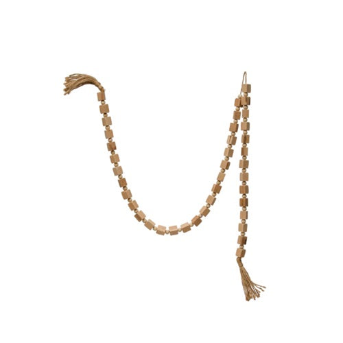 Square Pine Wood Bead Garland 72" – Bungalow Home Furnishings