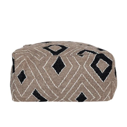 Diamond patterned Wool Pouf – Bungalow Home Furnishings